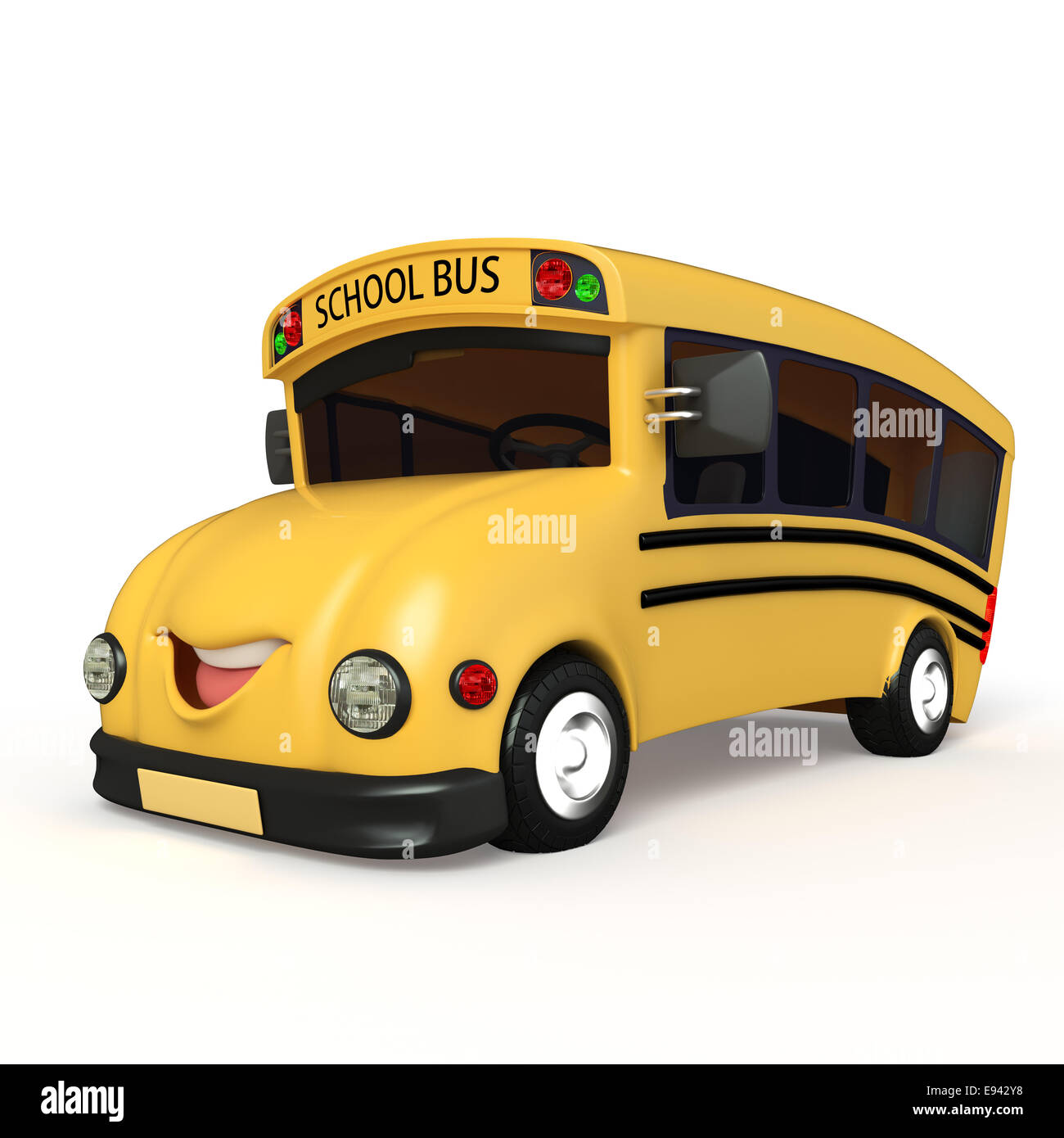 Bus character cartoon illustration Cut Out Stock Images & Pictures - Alamy