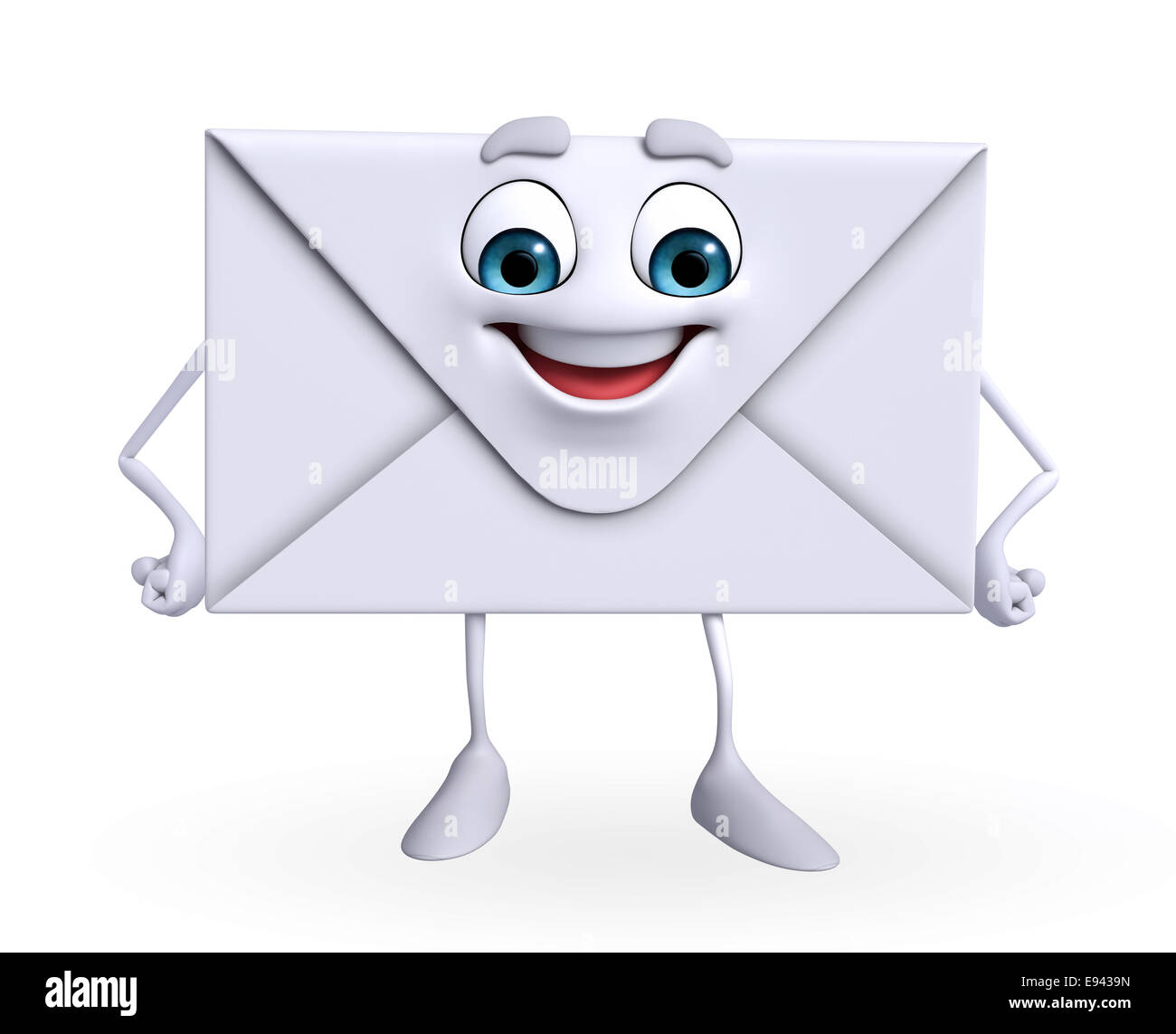 Cartoon Character of mail is happy Stock Photo - Alamy