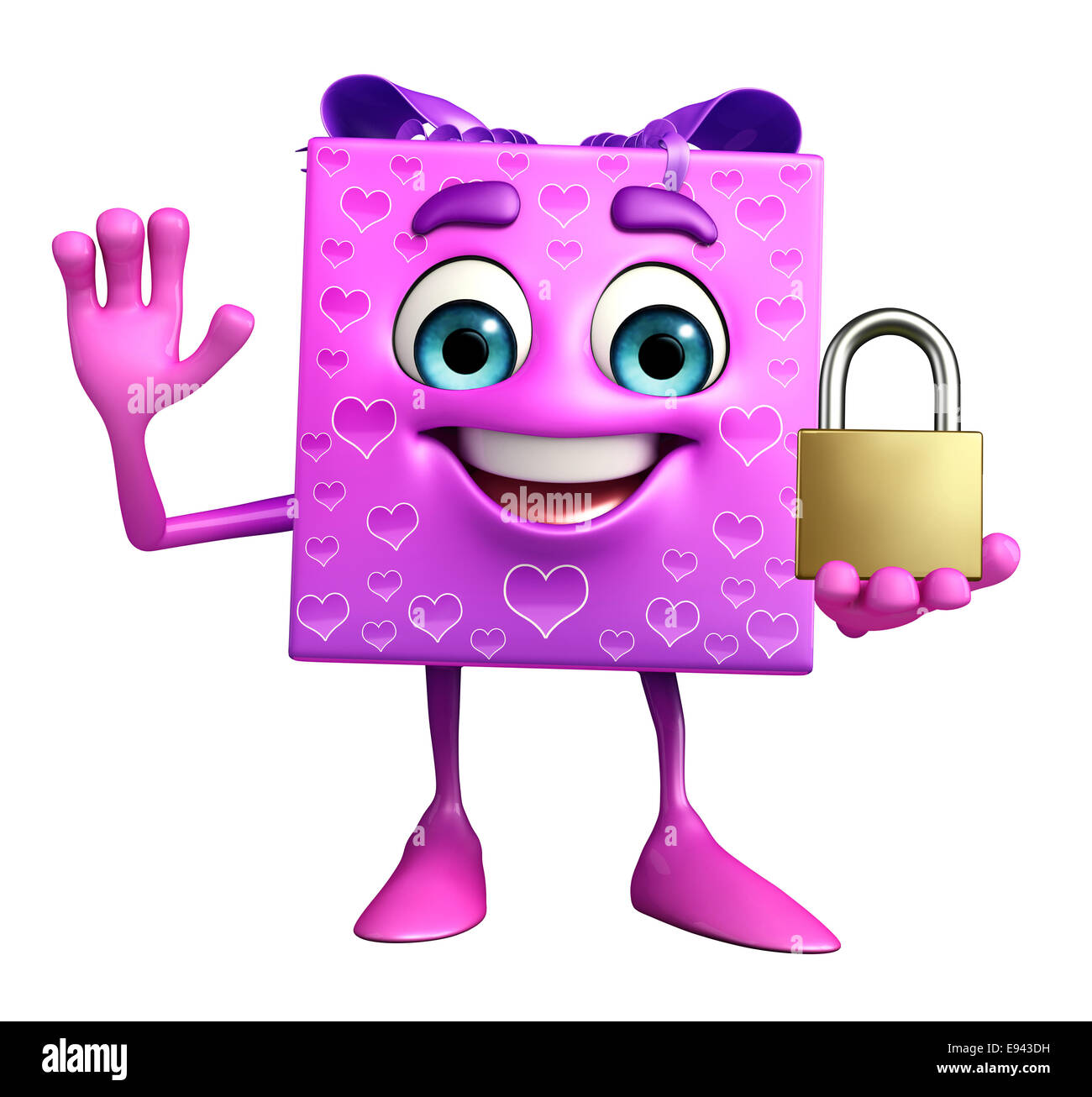 Illustration cartoon character lock hi-res stock photography and images ...