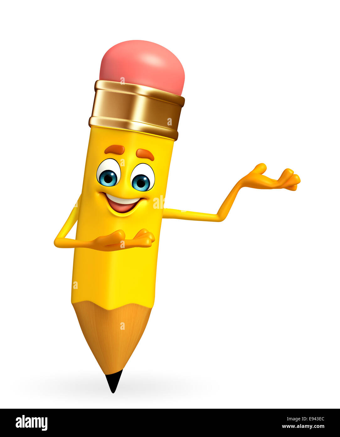 Illustration red cartoon pencil writing hi-res stock photography and ...