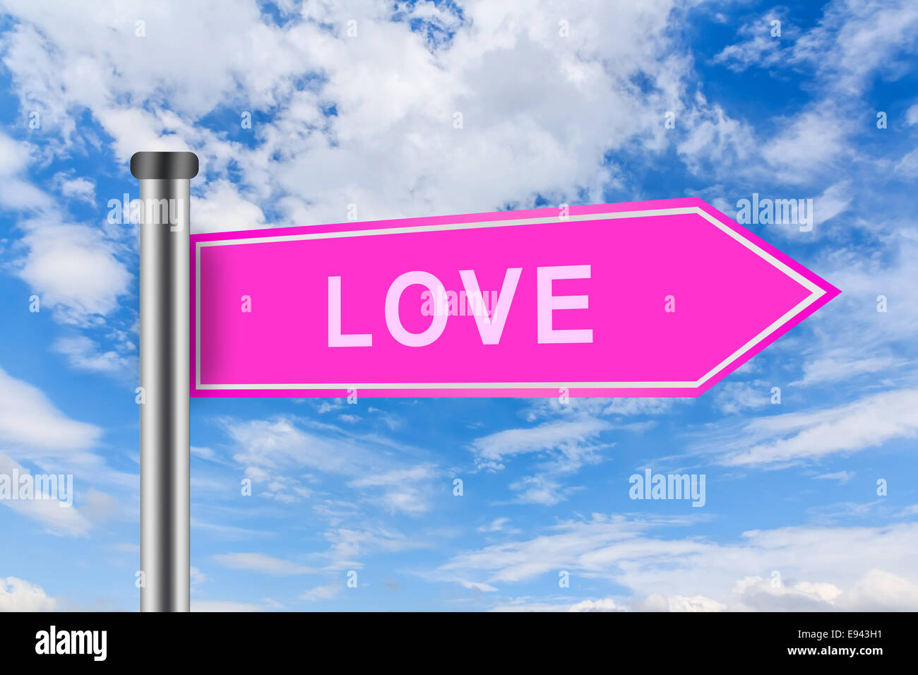Pink road sign hi-res stock photography and images - Alamy