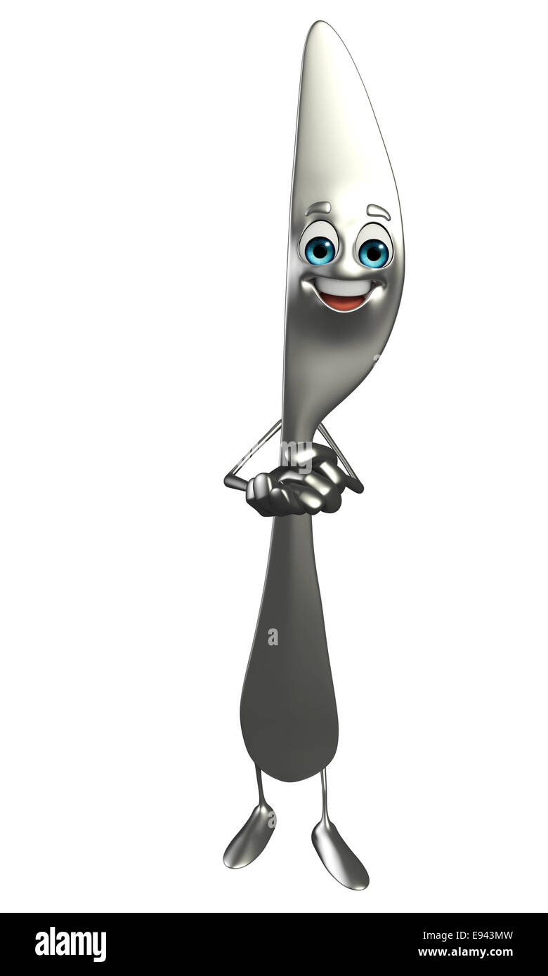 Cartoon character of knife is happy Stock Photo - Alamy