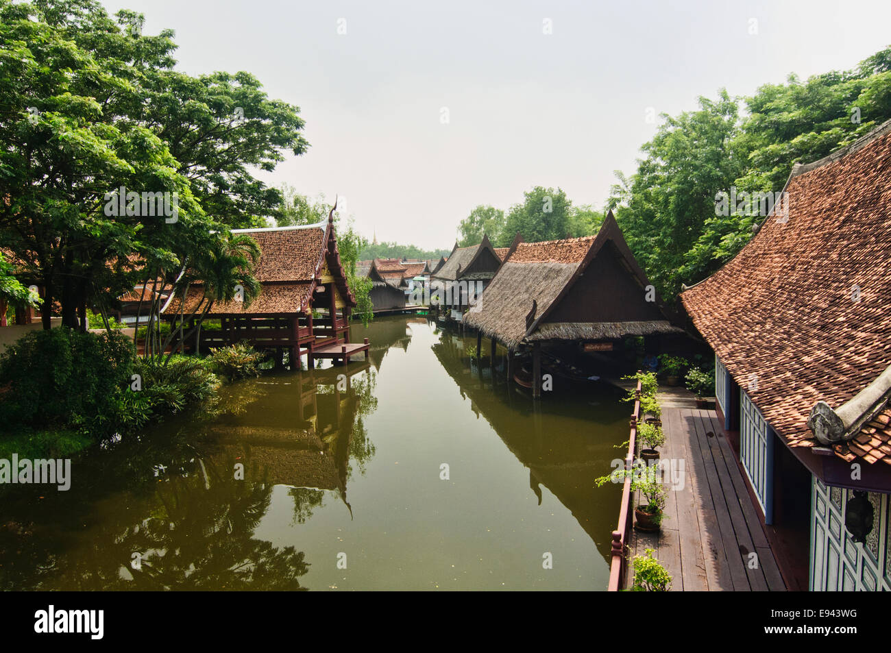 Traditional Thai houses in Thailand Stock Photo - Alamy