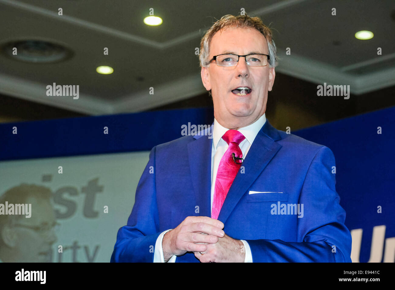 Belfast, Northern Ireland. 18th Oct, 2014. Party Leader Mike Nesbitt ...