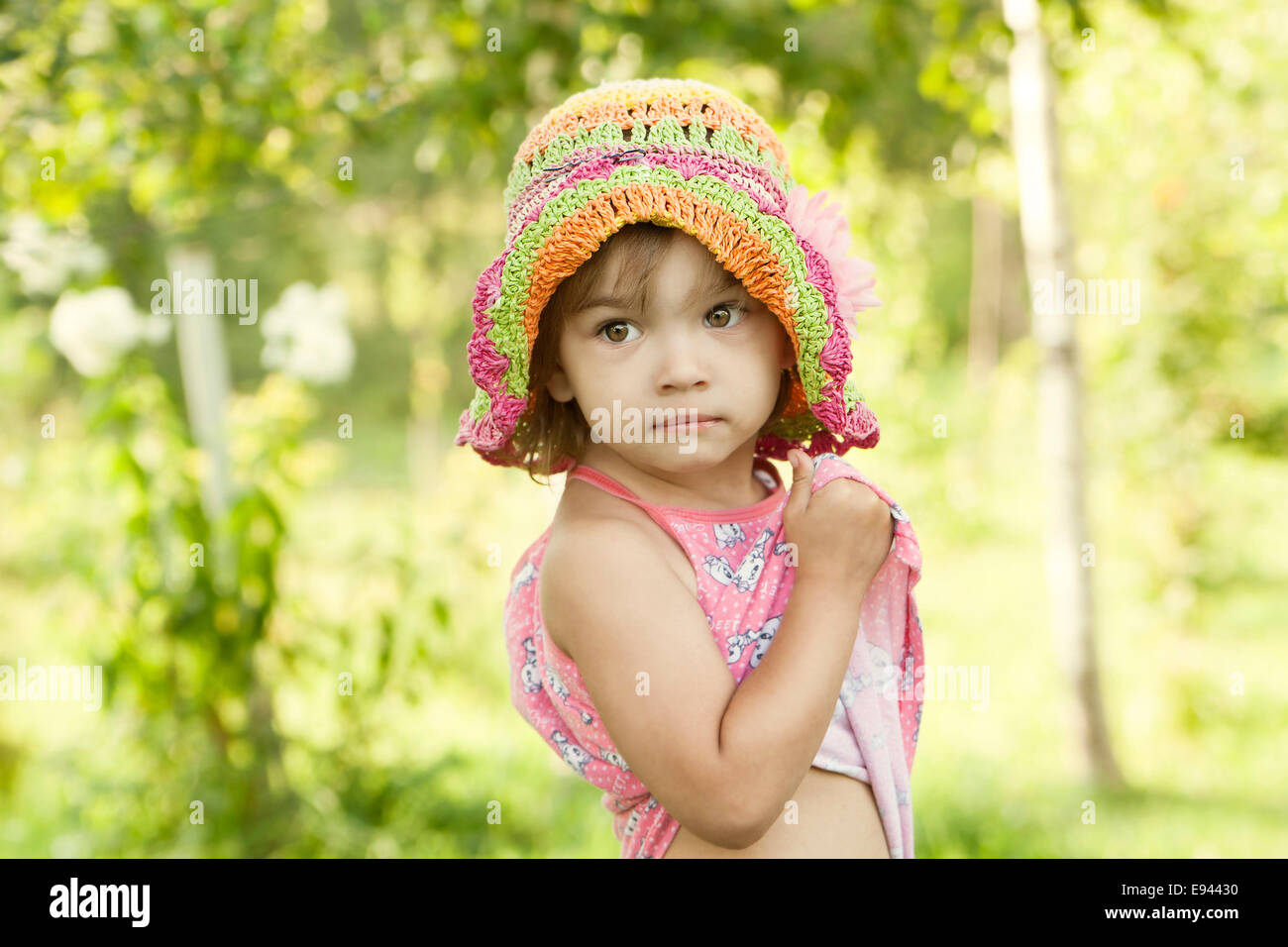Girl in summer cap hi-res stock photography and images - Alamy