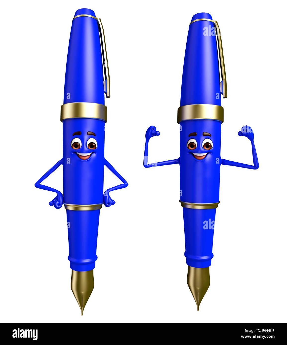 Cartoon Chatacter of Pen with happy pose Stock Photo - Alamy