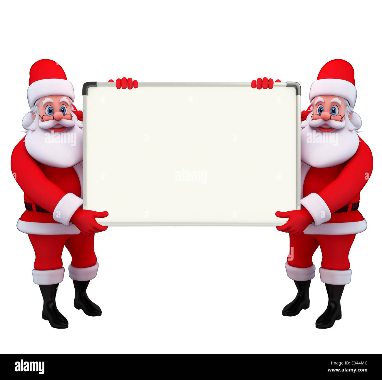 Illustration of santa claus with display board Stock Photo - Alamy