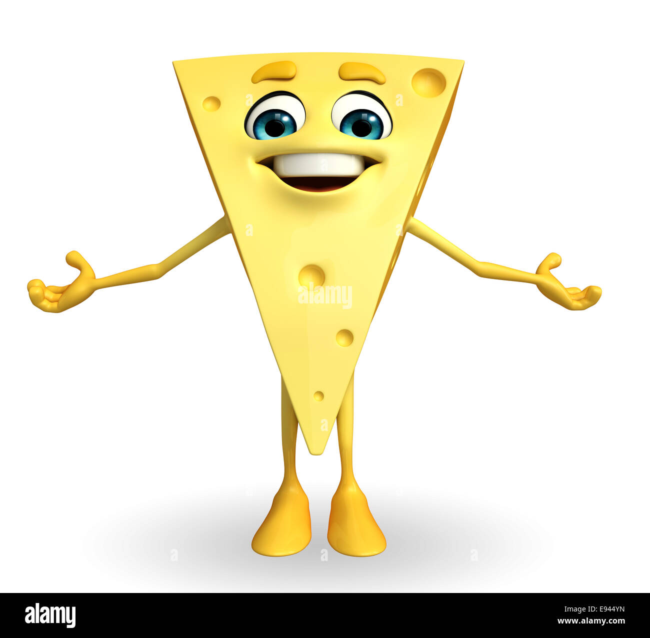 Cartoon Character of happy Cheese Stock Photo - Alamy