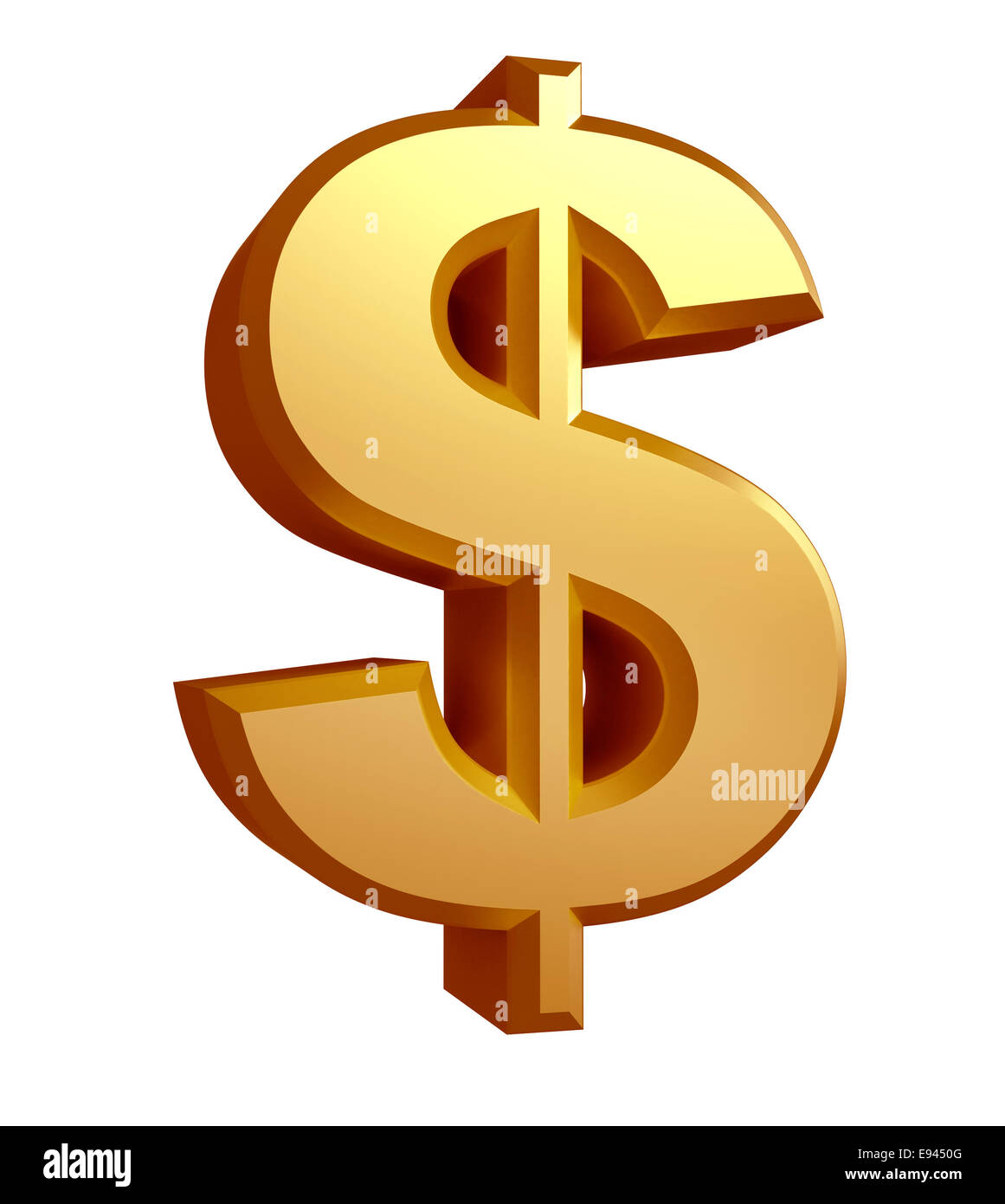Golden Dollar sign Stock Photo - Alamy