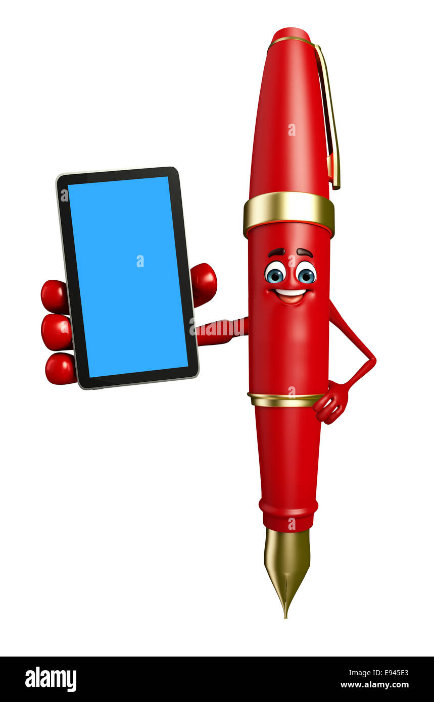 Cartoon character pen mobile hi-res stock photography and images - Alamy