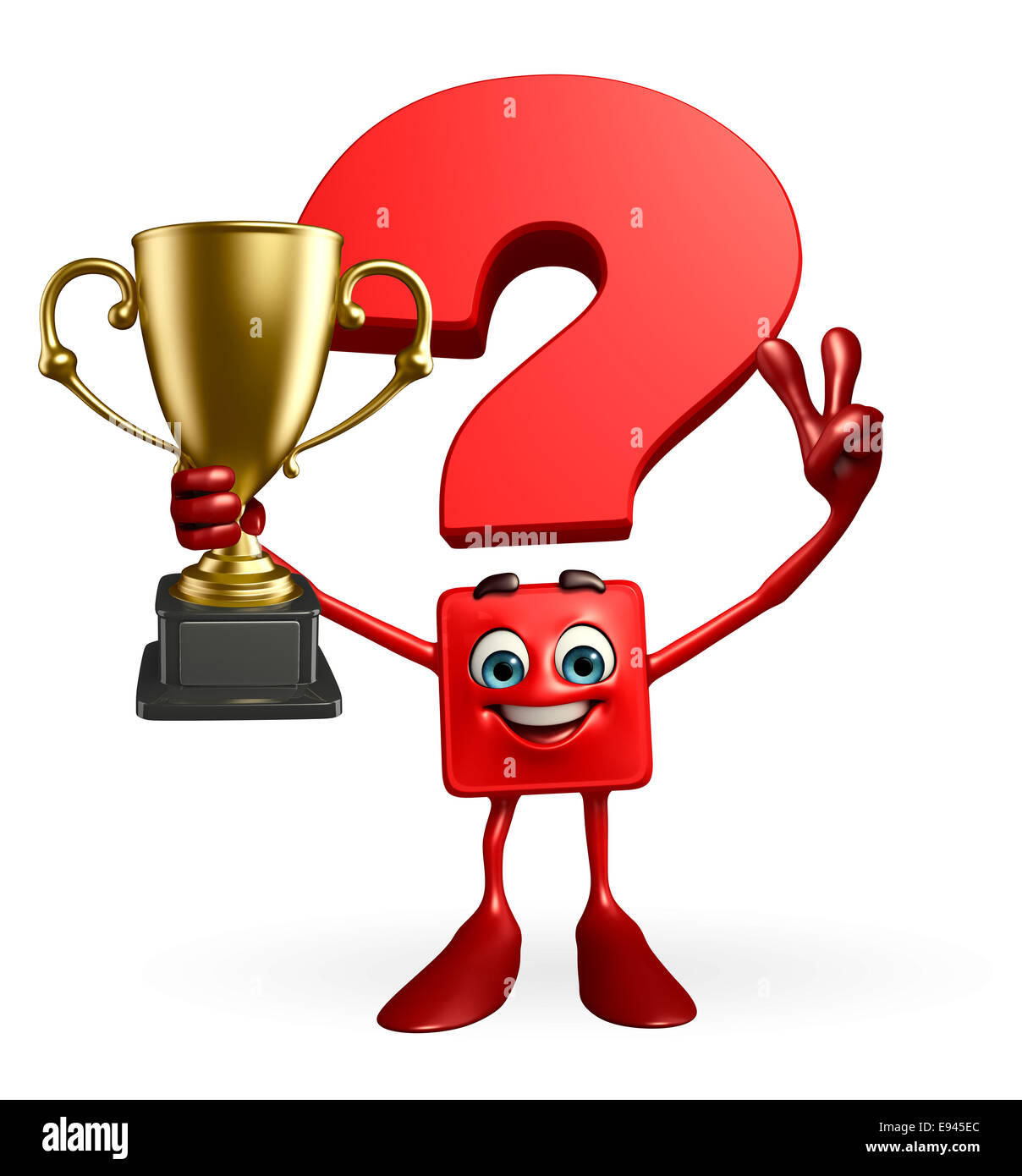 Cartoon character question mark trophy hi-res stock photography and ...