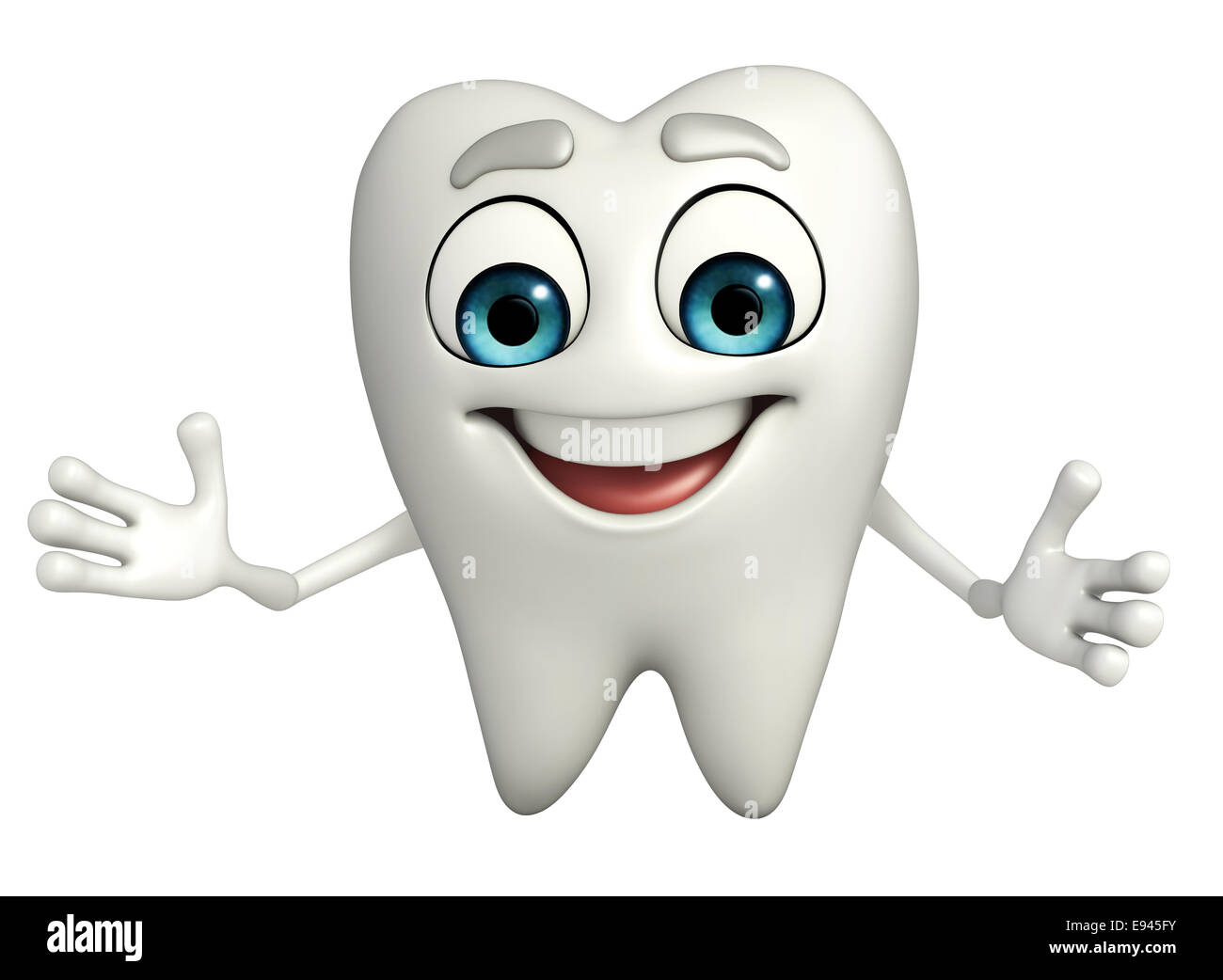 Cartoon character of teeth is Shake hand Stock Photo - Alamy