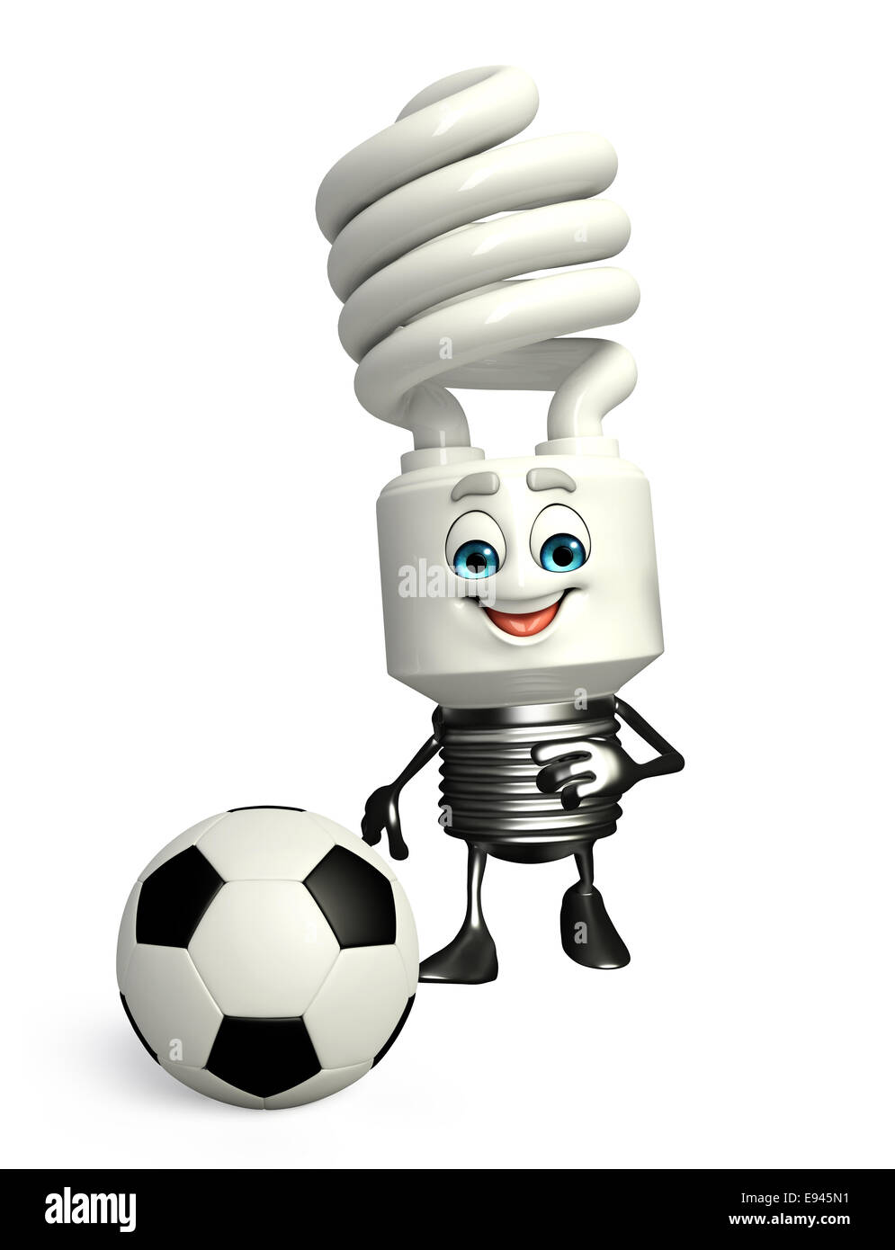 Cartoon Character of CFL with football Stock Photo - Alamy