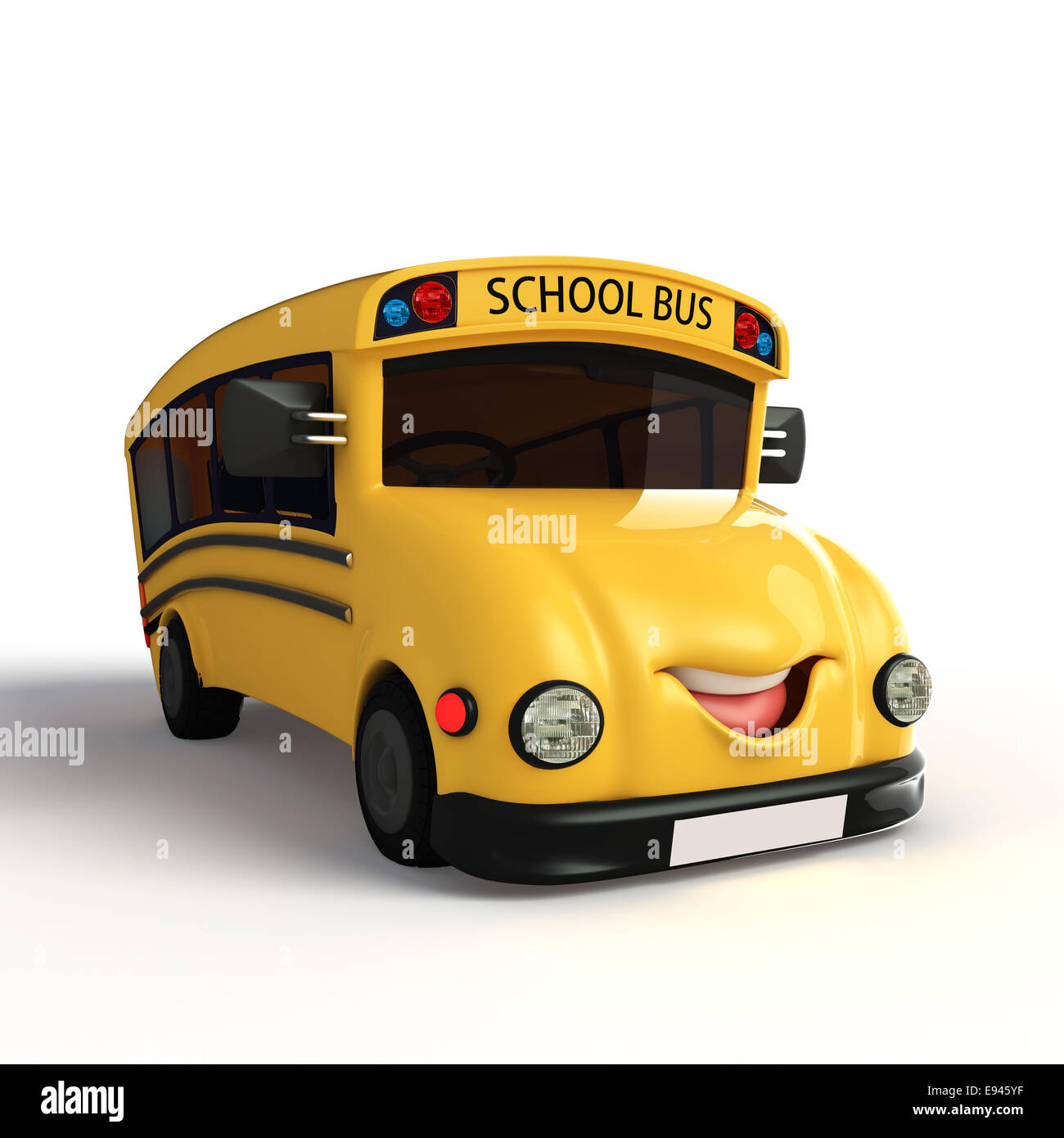 Bus character cartoon illustration Cut Out Stock Images & Pictures - Alamy