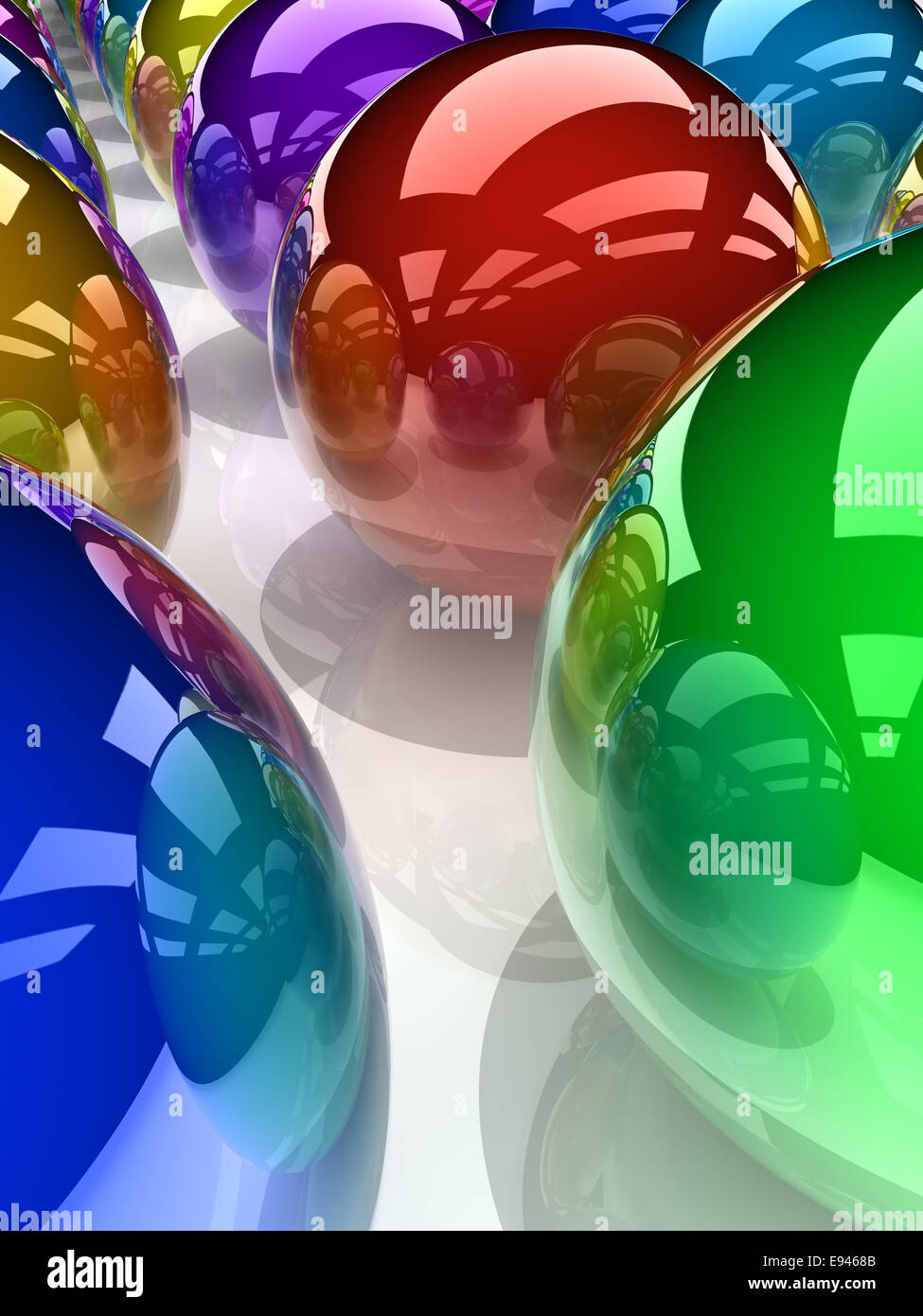 colorful 3D spheres on white background Stock Photo - Alamy
