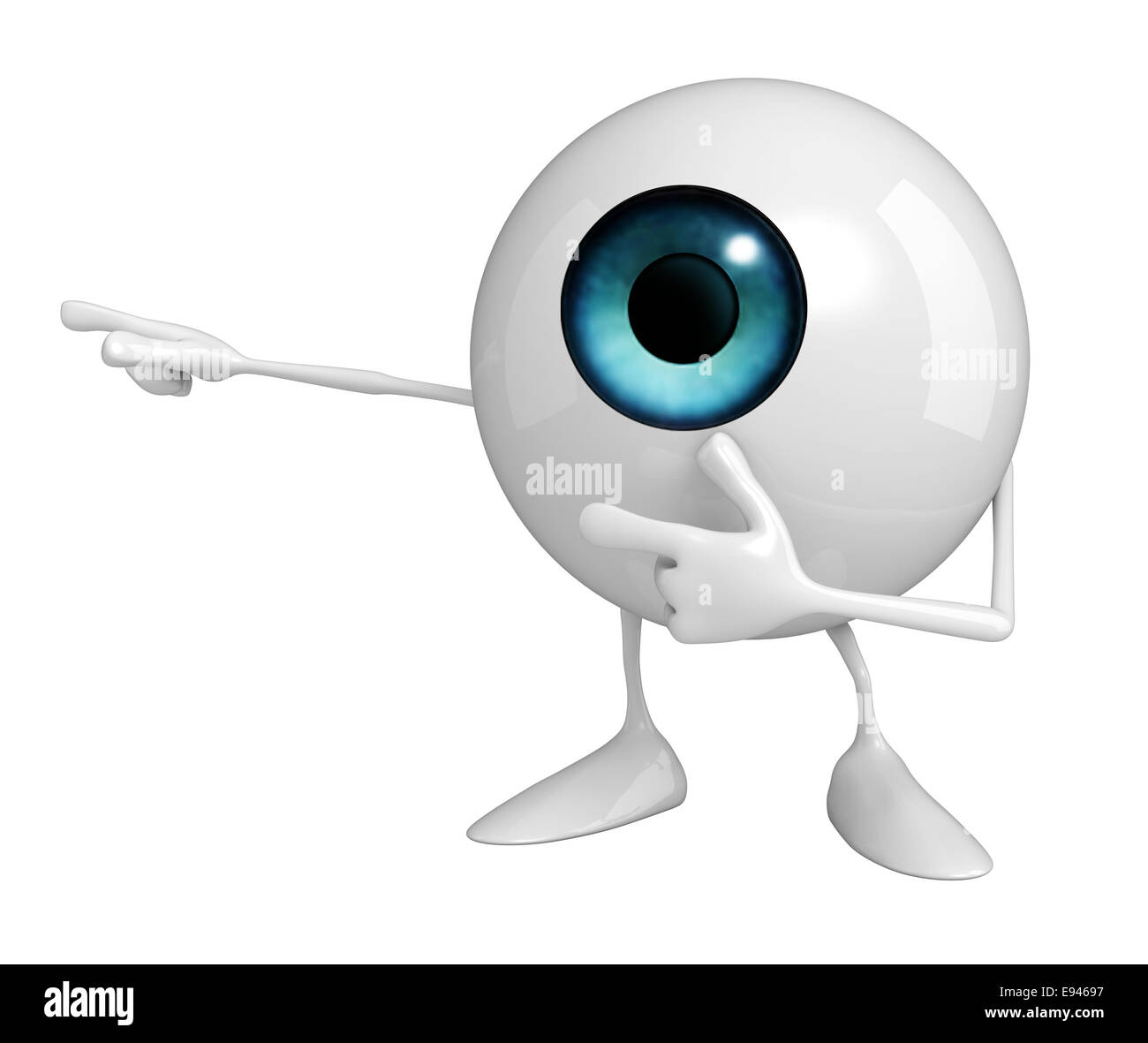 Cartoon character eye pointing pose hi-res stock photography and images ...