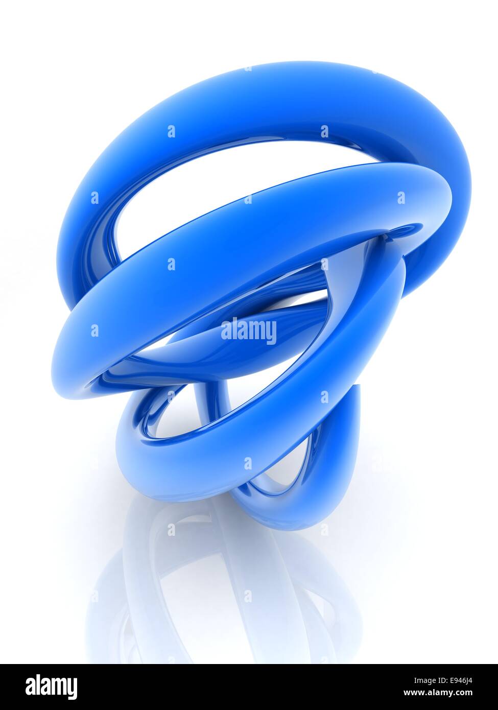 3D metallic curve surface shape isolated on white background Stock ...