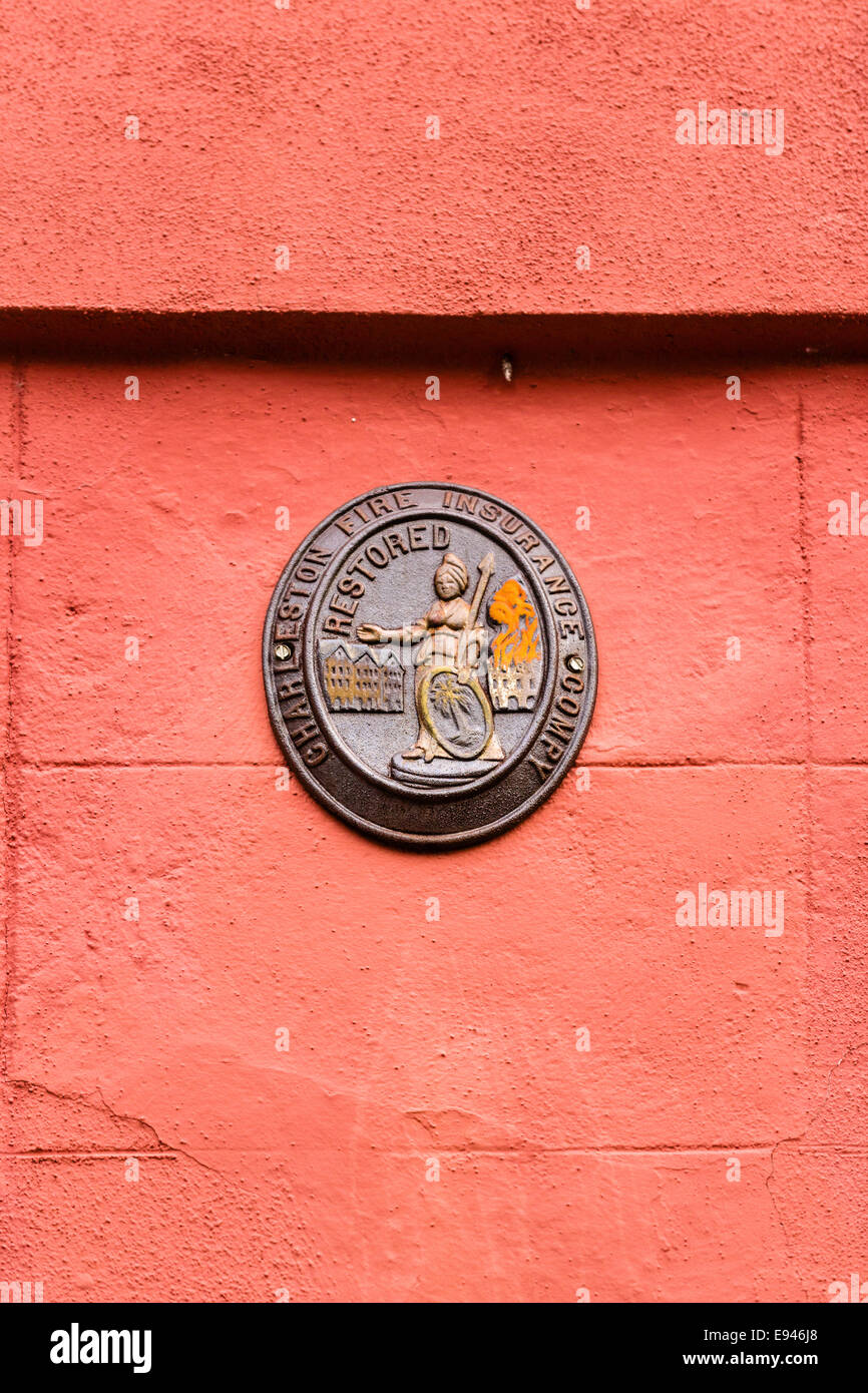 A Fire Insurance mark or plaque on a home in the French Quarter along ...
