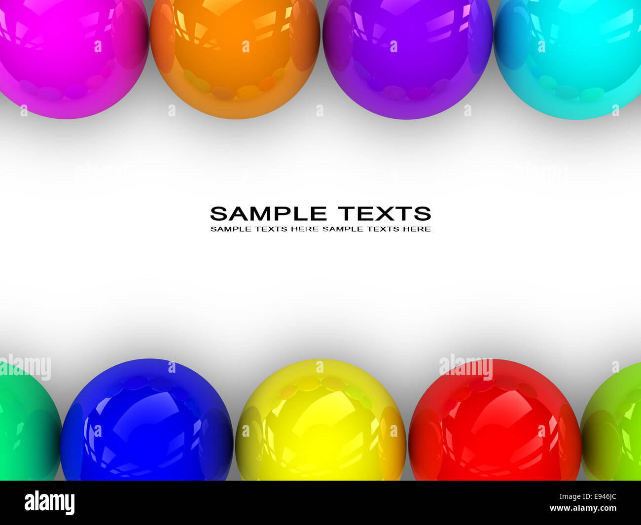 colorful 3D spheres on white background Stock Photo - Alamy