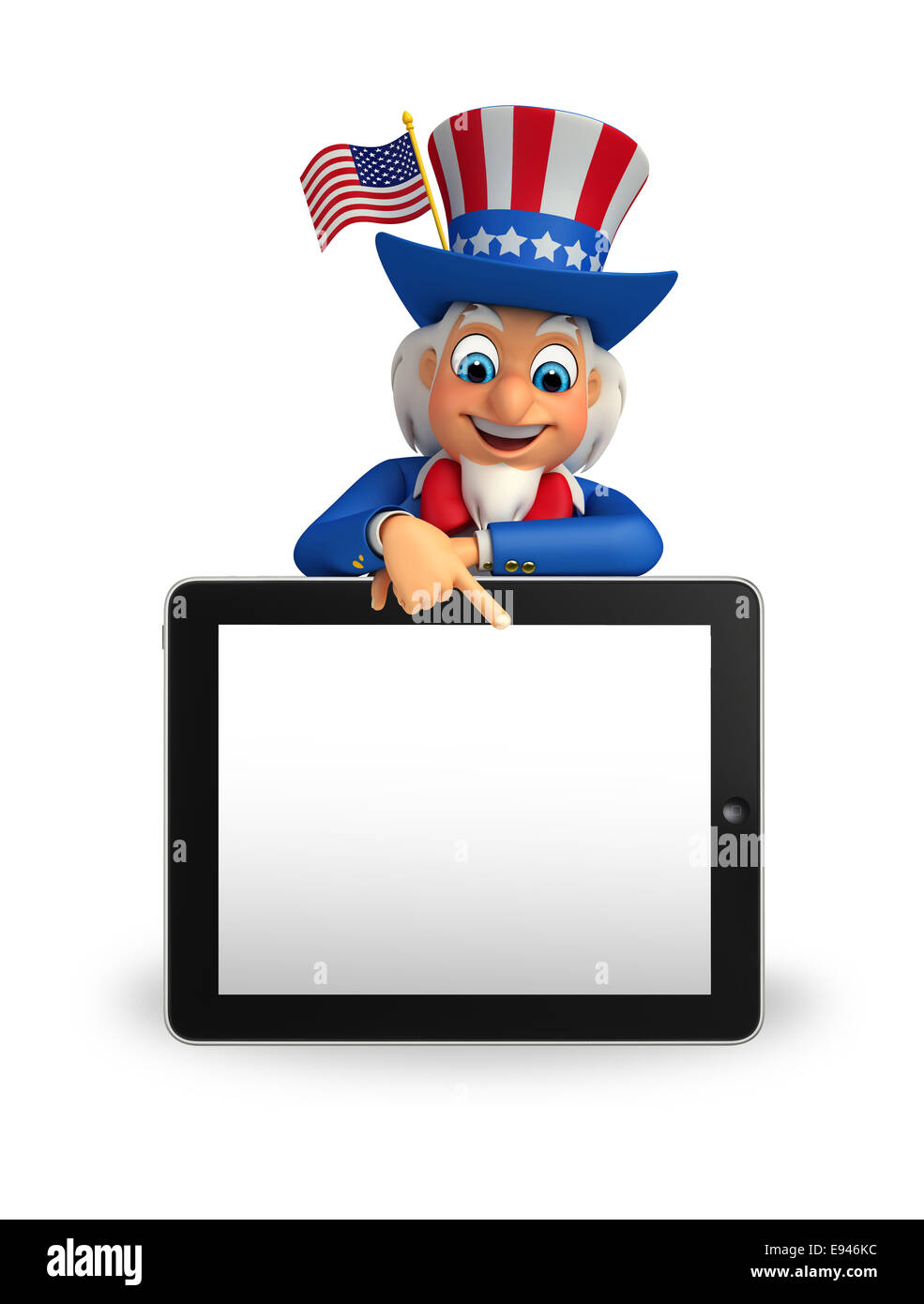 Illustration of uncle sam with tab Stock Photo - Alamy