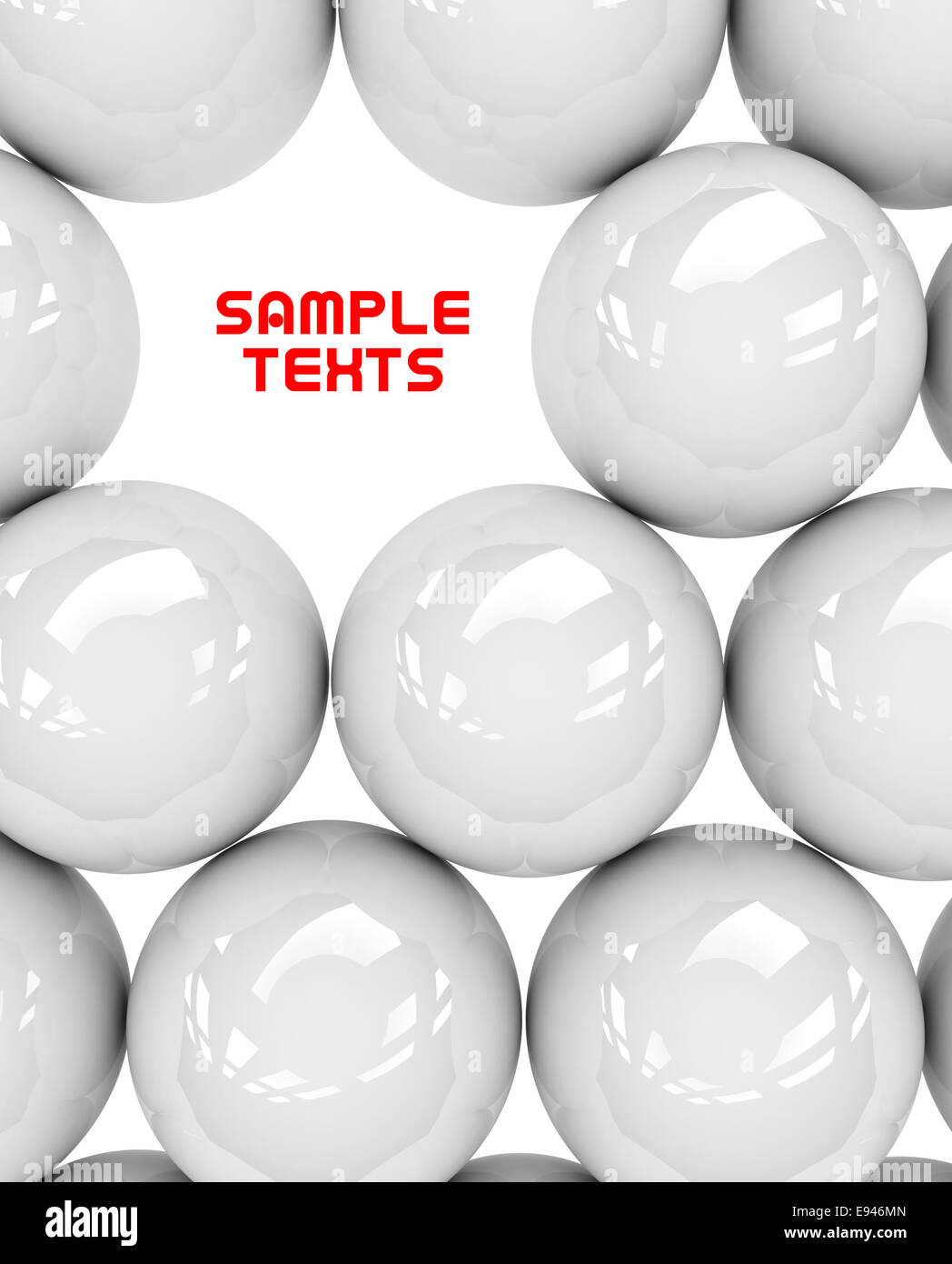white reflective spheres isolated with white background Stock Photo - Alamy