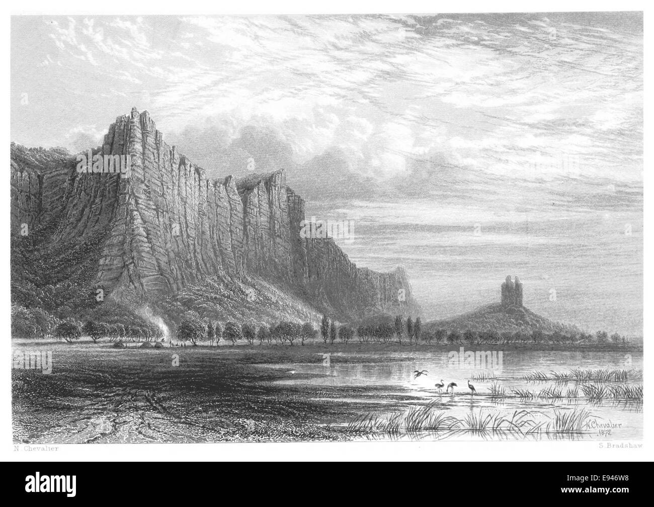 This 1873 map and illustration from Booth depict Mount Arapiles in ...