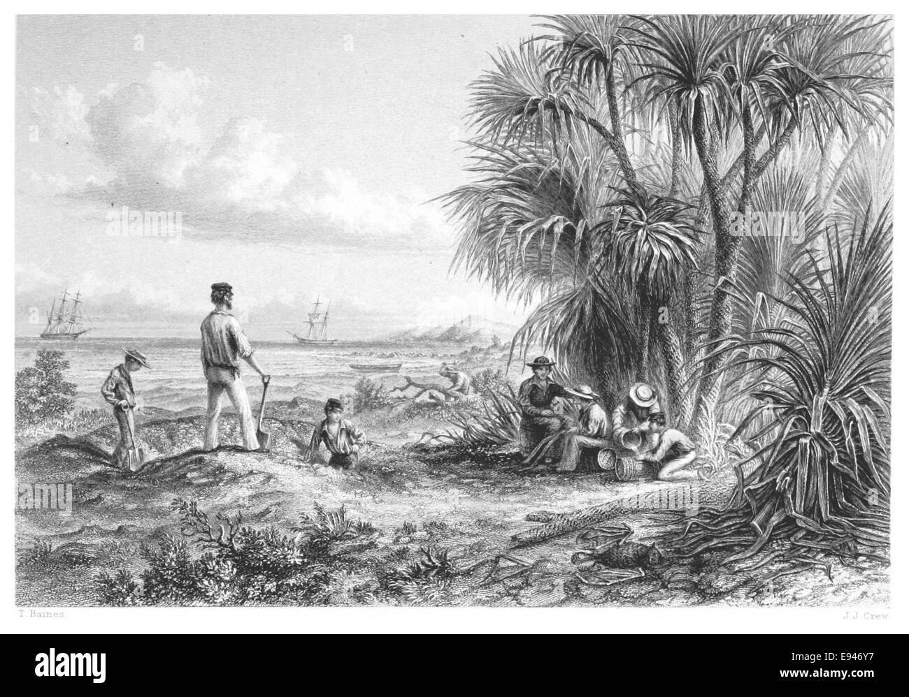 BOOTH(1873) 1.263 AN EXPLORER'S CAMP Stock Photo - Alamy