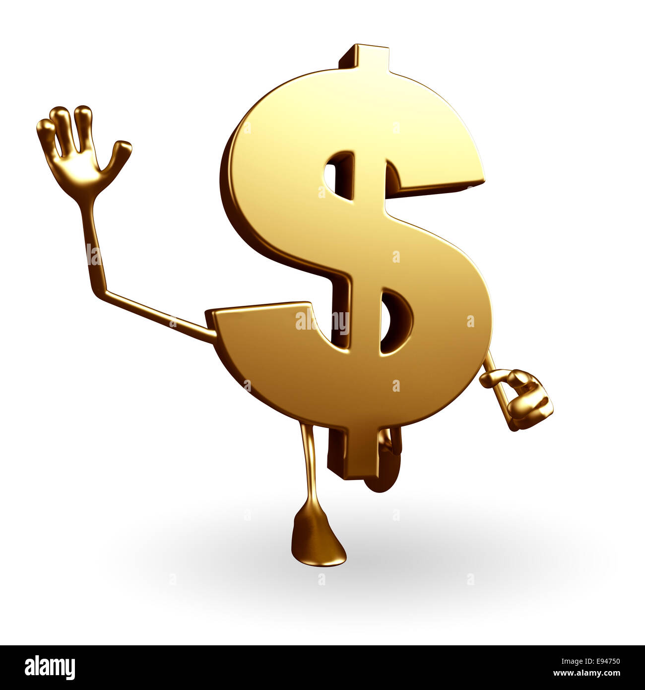 Cartoon character dollar happy pose hi-res stock photography and images ...