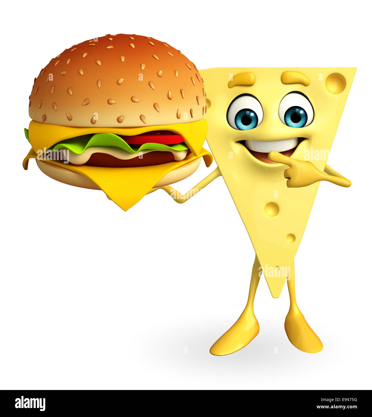 Cartoon character cheese burger hi-res stock photography and images - Alamy