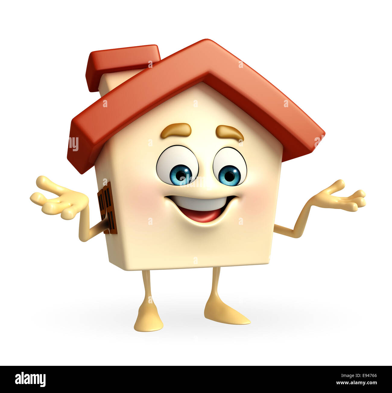 Cartoon Charcter of house is presenting Stock Photo - Alamy