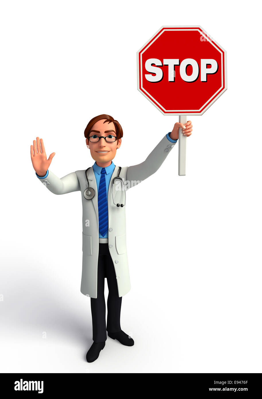Stethoscope and warning sign Cut Out Stock Images & Pictures - Alamy
