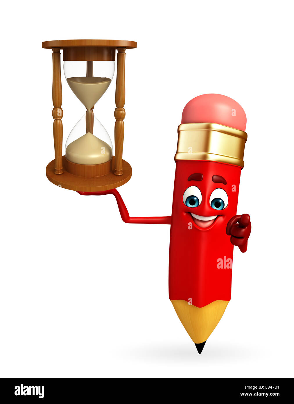 School student clock cartoon Cut Out Stock Images & Pictures - Alamy