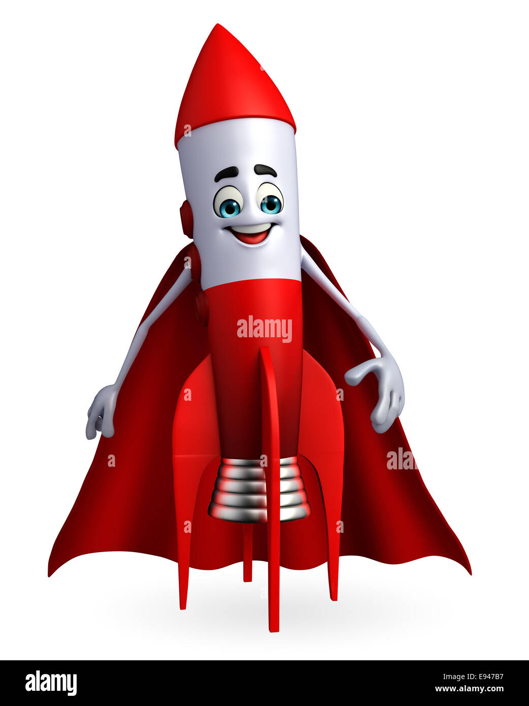 Cartoon character of super rocket Stock Photo - Alamy