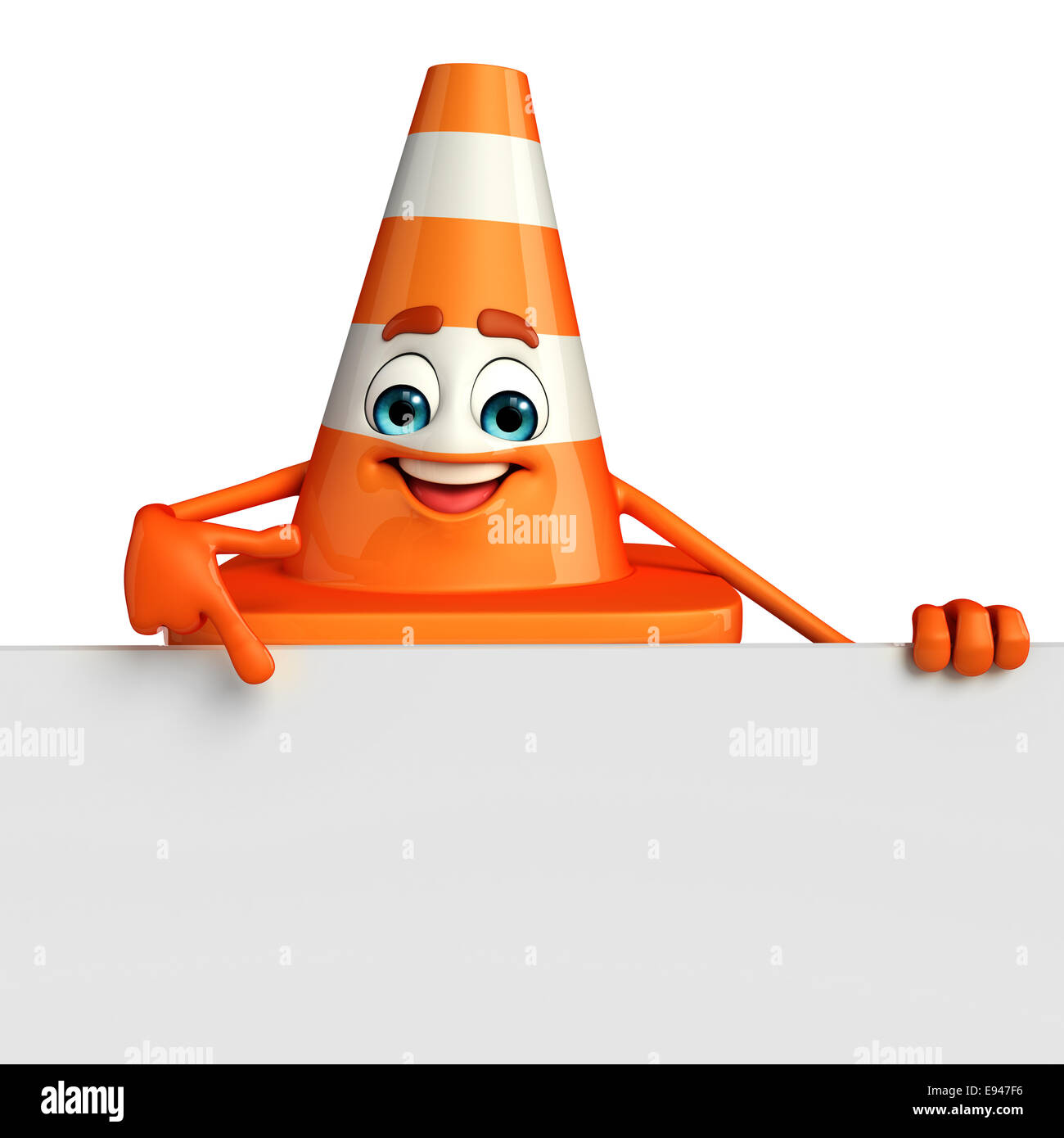 Cartoon character construction cone sign hi-res stock photography and ...