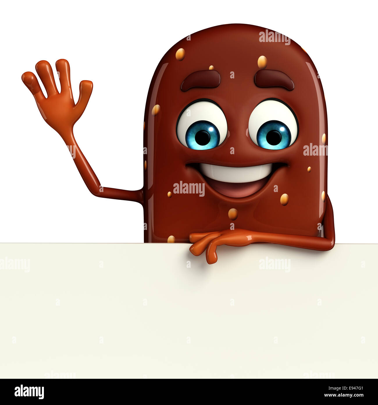 Cartoon Character of Candy with sign Stock Photo - Alamy