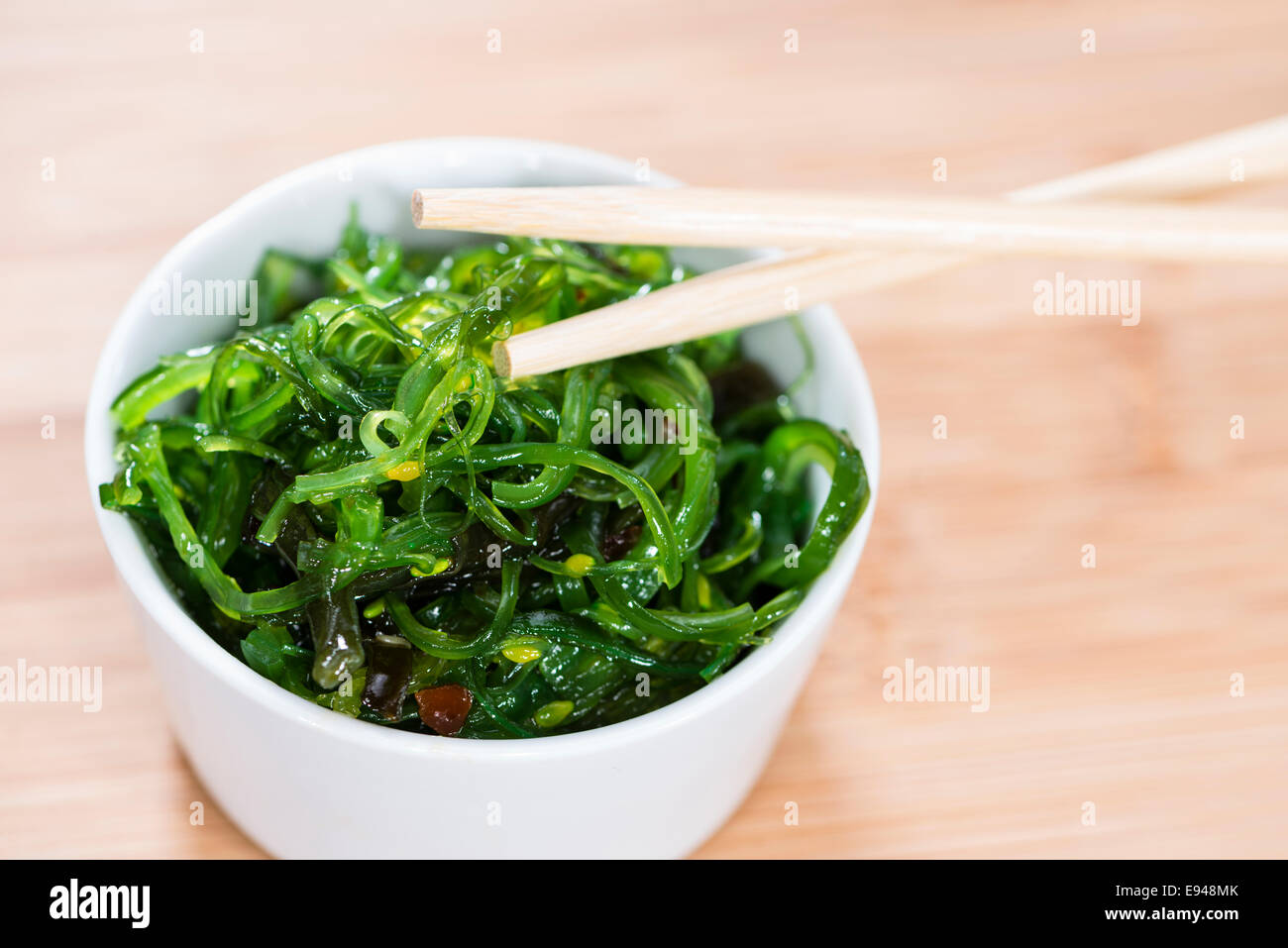 Portion of fresh made Kelp Salad (detailed close-up shot Stock Photo ...