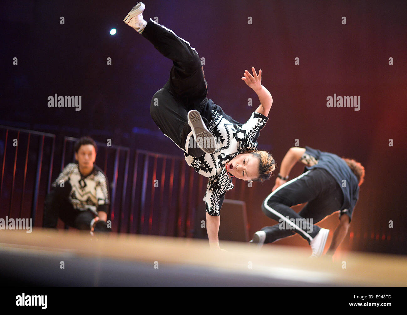 Braunschweig, Germany. 18th Oct, 2014. The Japanese breakdance team ...