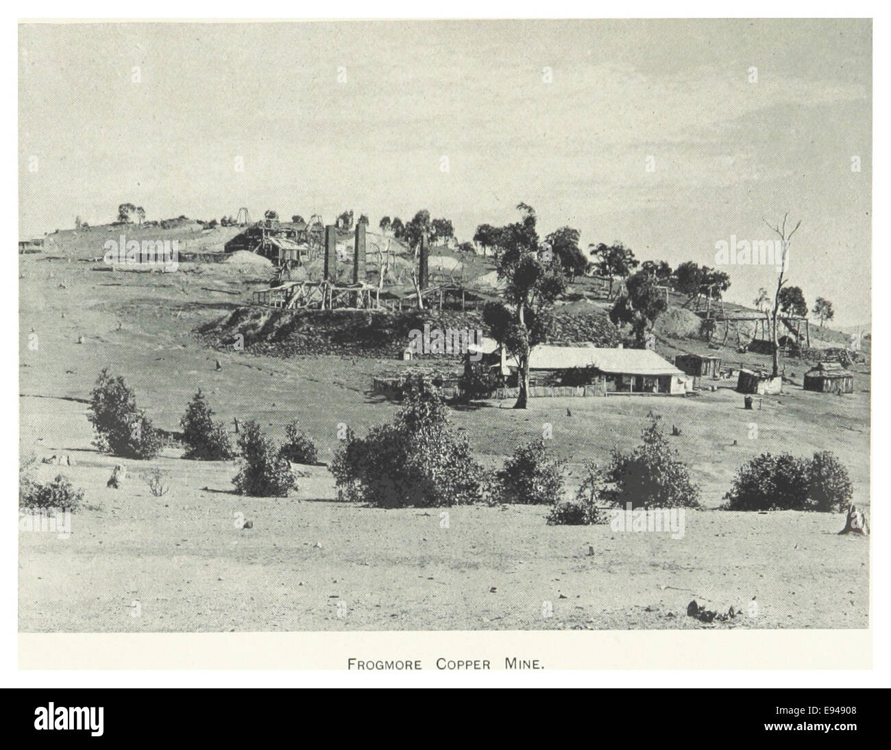 An 1899 illustration depicting the Froghmore Copper Mine, a significant ...