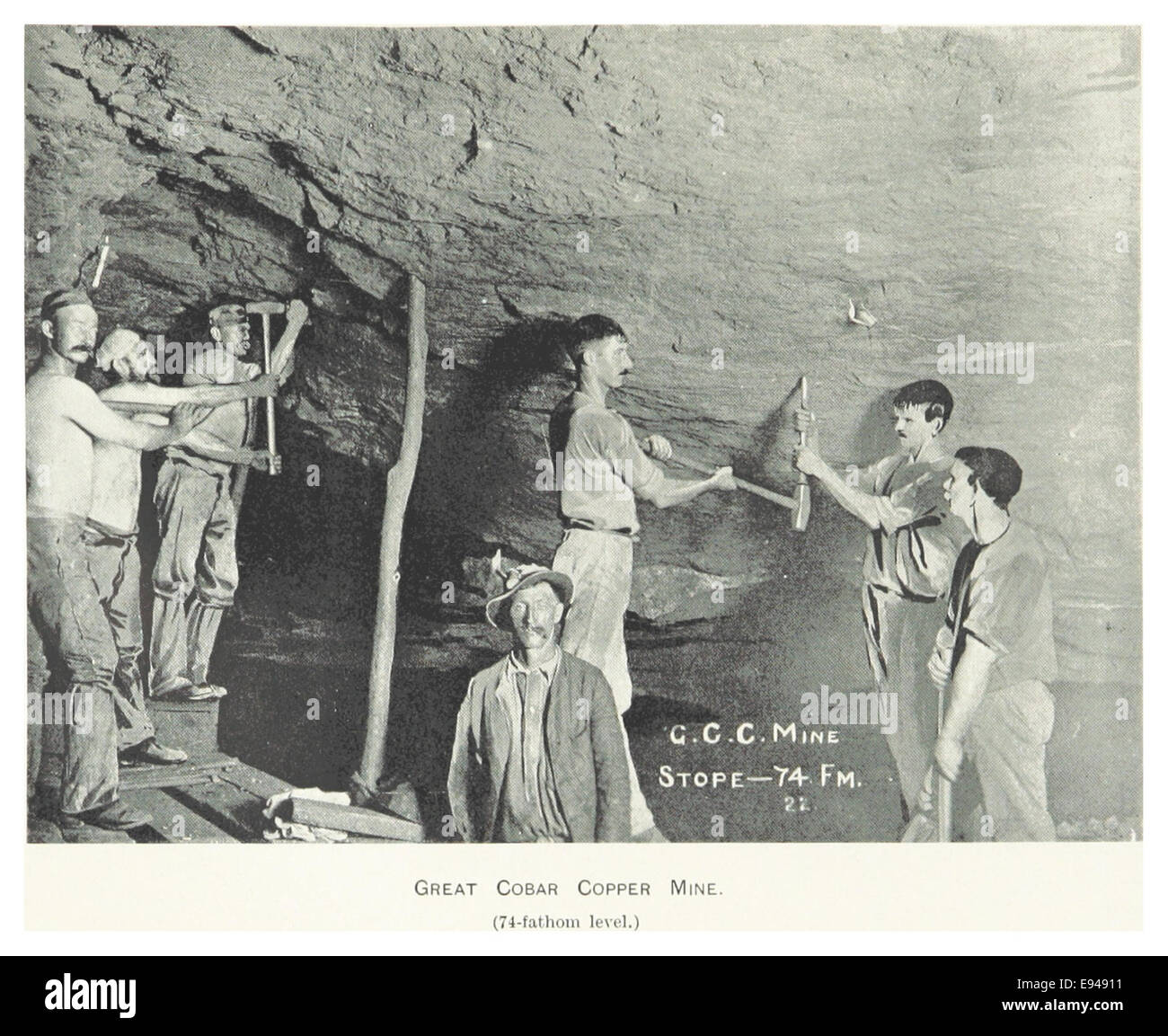 An 1899 illustration of the Great Cobar Copper Mine, showcasing the ...