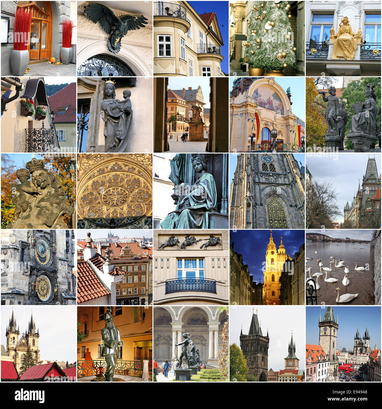 Europe city landmarks collage hi-res stock photography and images - Alamy