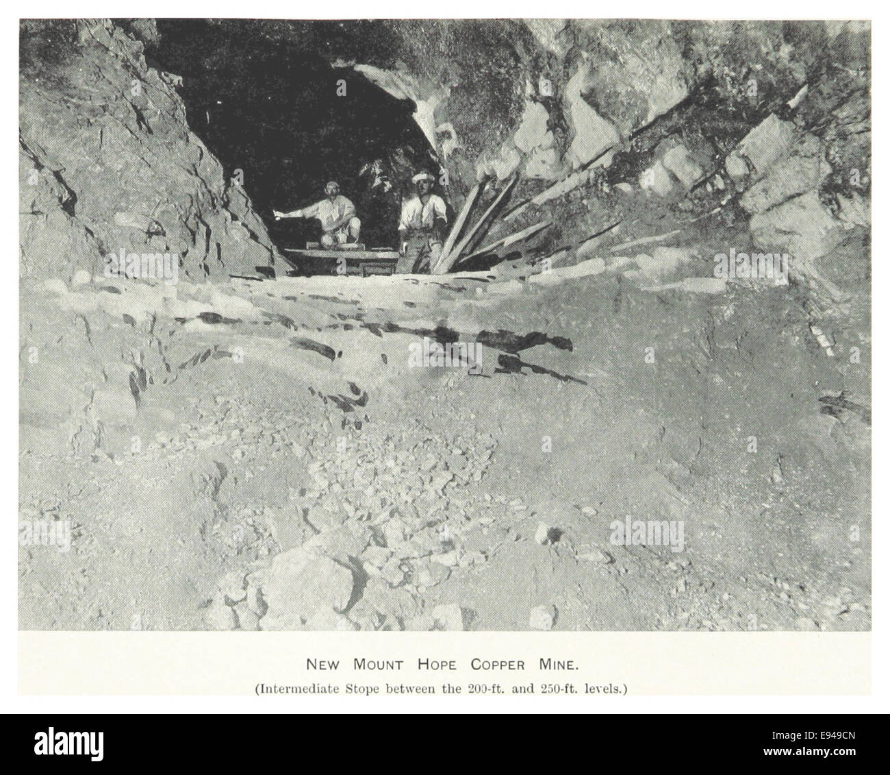 A historical 1899 illustration of the New Mount Hope Copper Mine ...