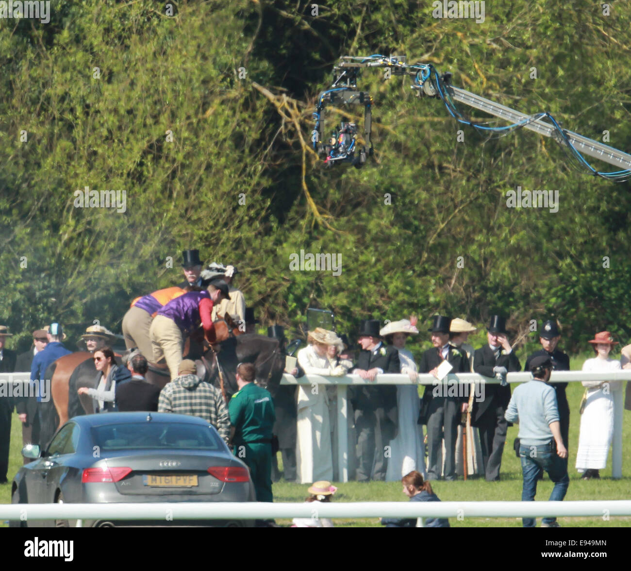 The producers of the movie "Suffragette" film scenes at the Royal ...