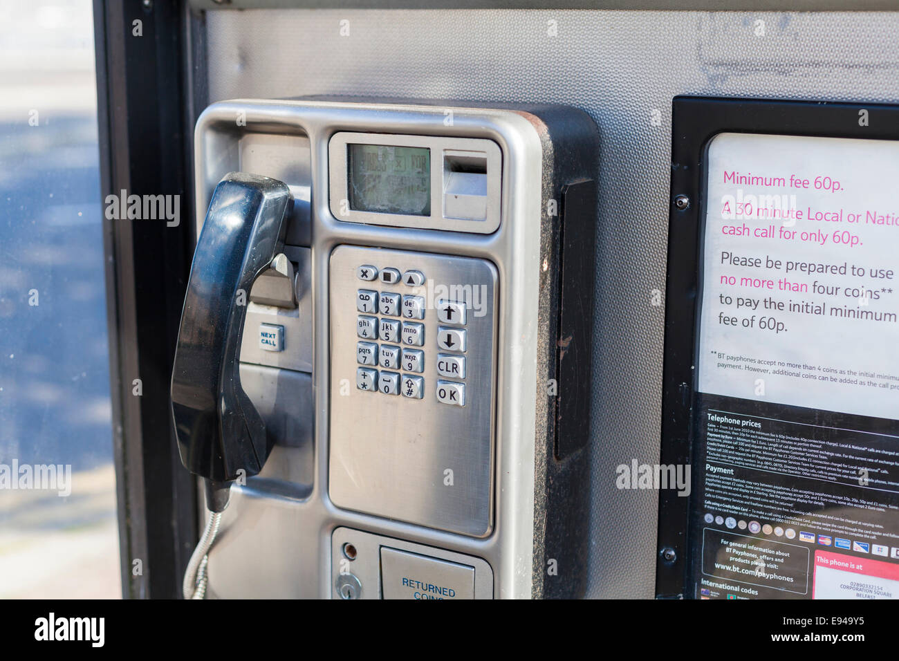 Inside British Telecom Telephone Box Stock Photos & Inside British ...