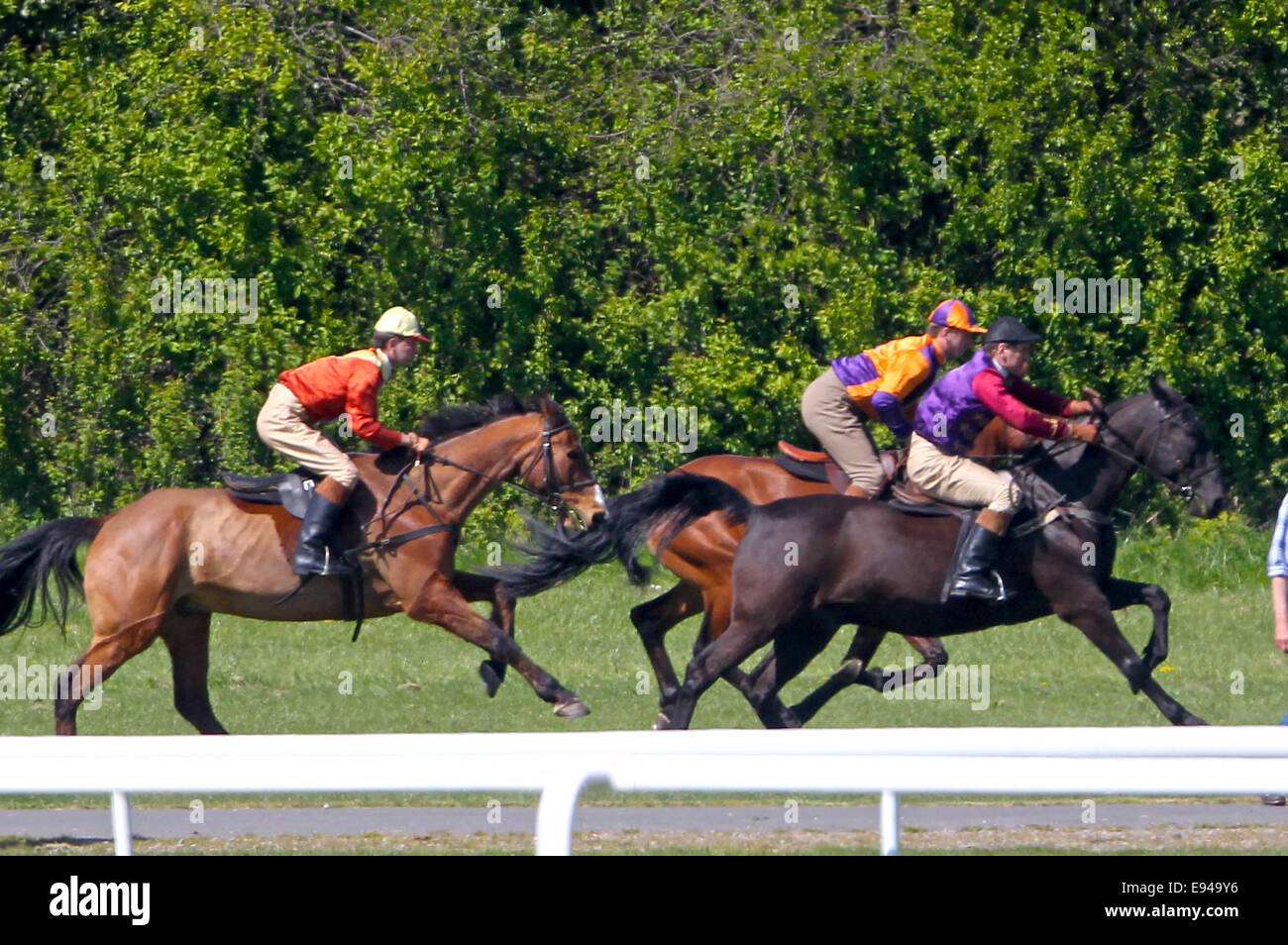 The producers of the movie "Suffragette" film scenes at the Royal ...