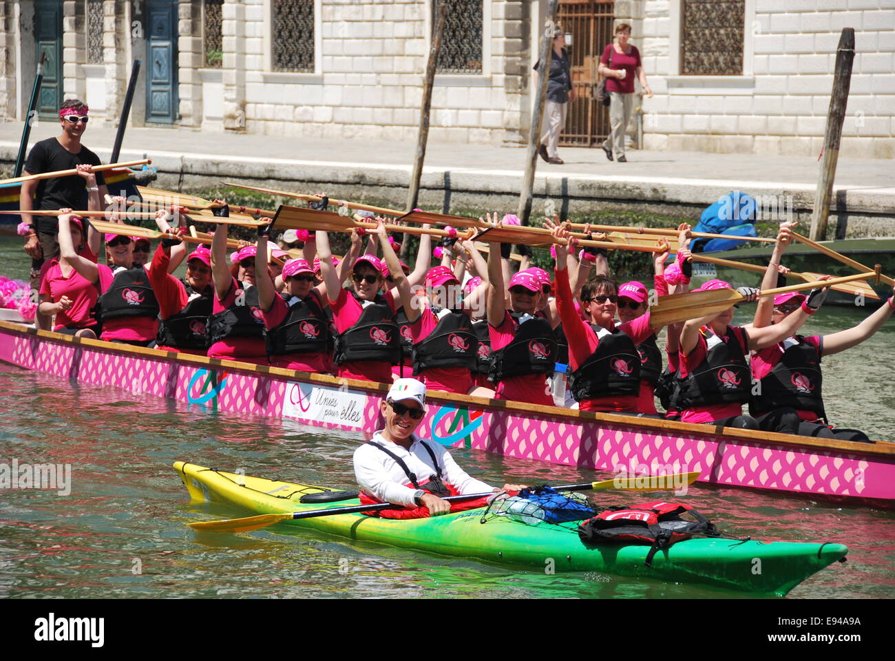 Pink canoe hi-res stock photography and images - Alamy