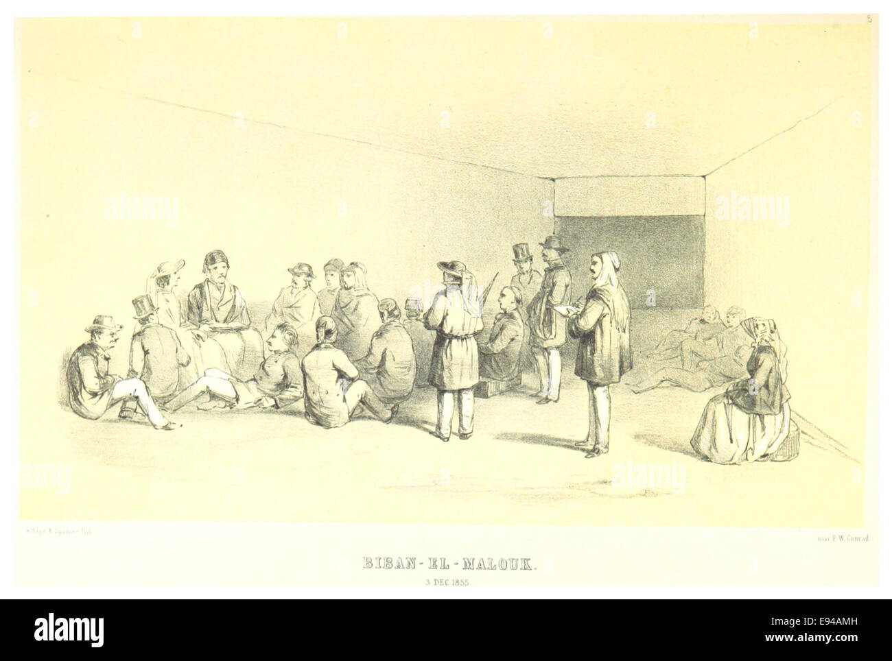 An 1859 illustration from Conrad showing Biban-el-Malouk, an ancient ...