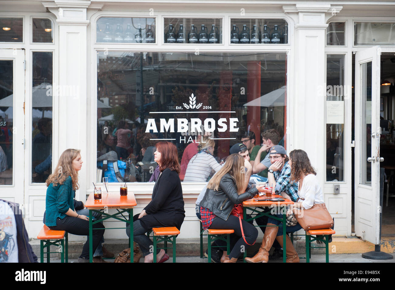 Ambrose Hall, a restaurant and bar on Fulton Street in the South Street ...