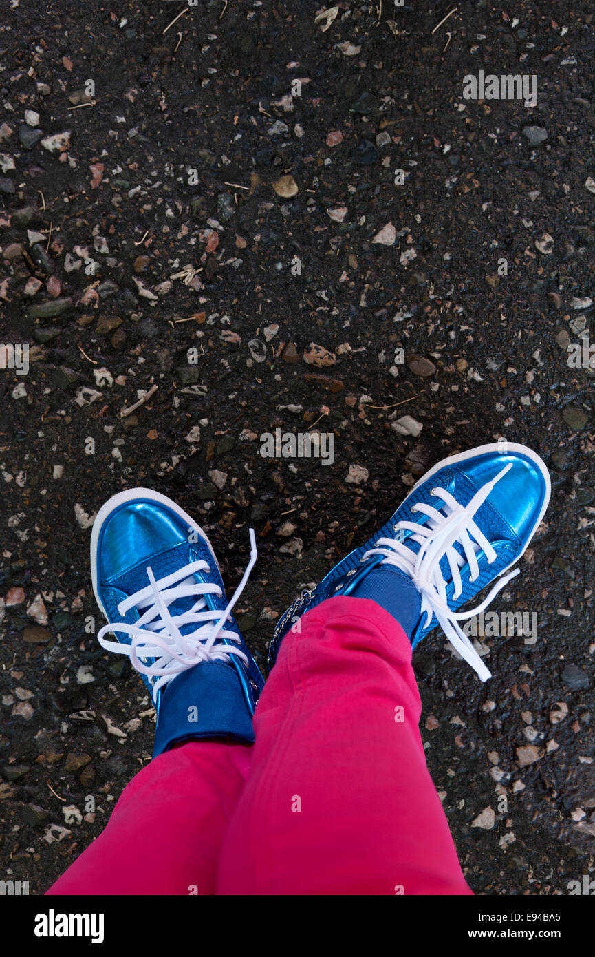 High angle legs walking hi-res stock photography and images - Alamy