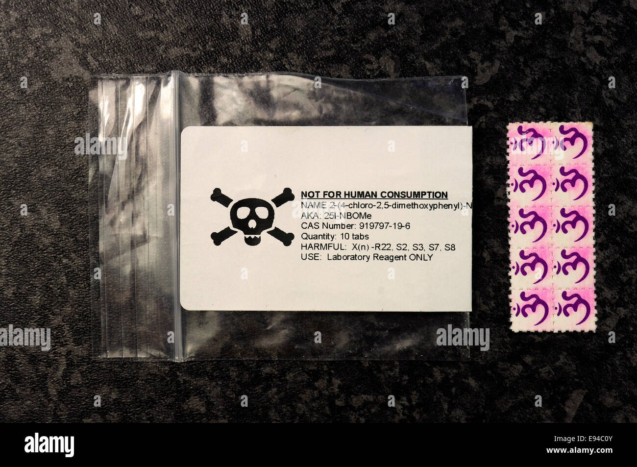 25I-NBOMe Blotters Stock Photo: 74470619 - Alamy