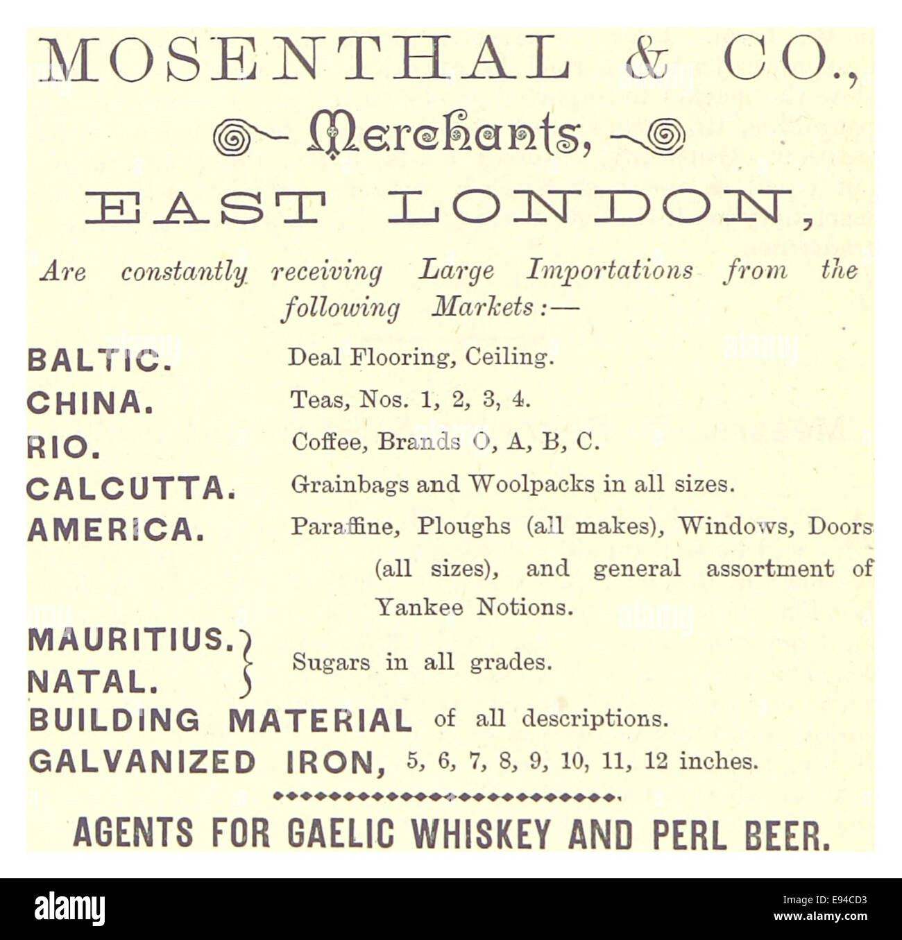 An 1893 advertisement from EL, showcasing a vintage illustration and ...